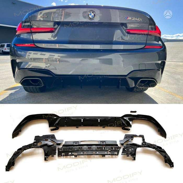 BMW 3 serija G20 g21 galinis difuzorius m340i competition stiliaus galinio 2019 m., | A27376193
