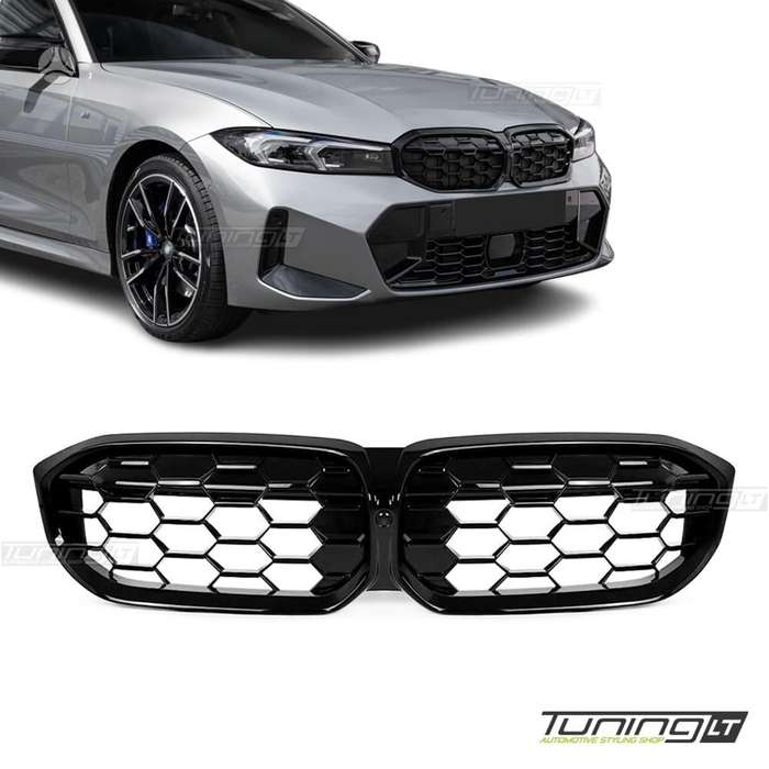 BMW 3 serija Naujos m340 style honeycomb priekinės grotelės skirtos bmw g20 2023 m., | A28961547