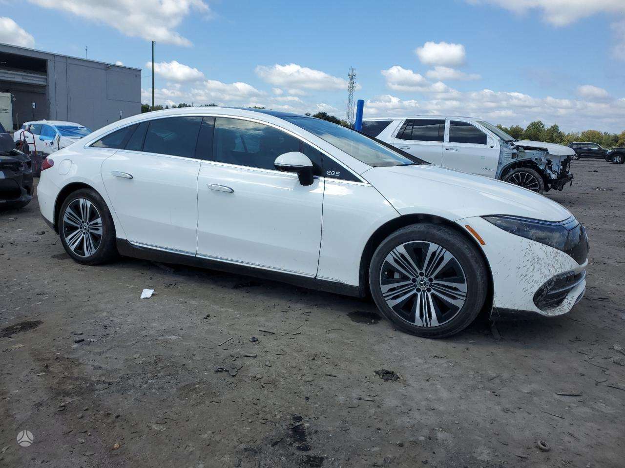 Mercedes-Benz EQS, Polarweiss 149, Mercedes benz eqs 450 2022 metų rwd ...