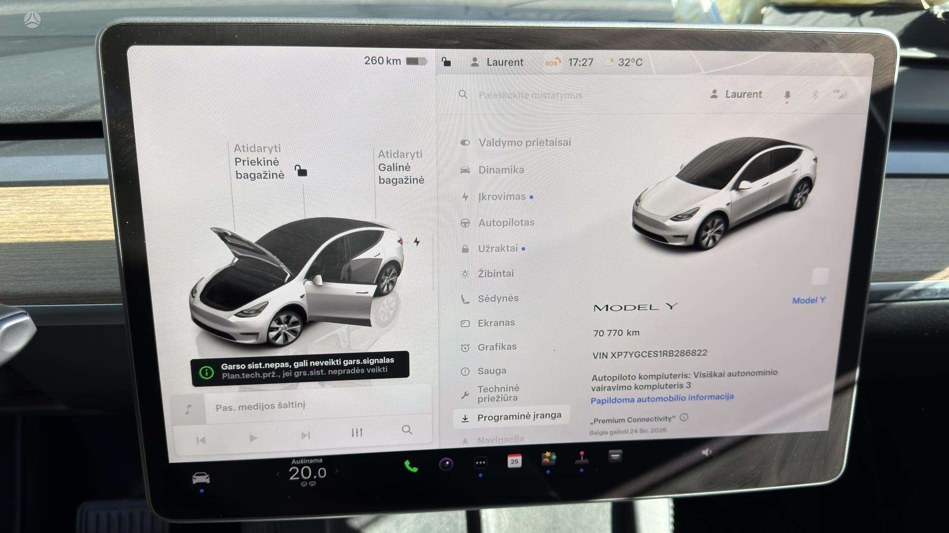 Tesla Model Y, 60 kWh, hečbekas 2023-12 m., | A30947632