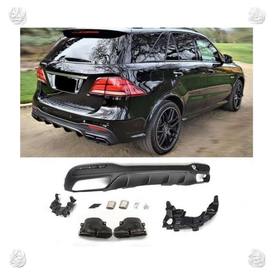 Mercedes-Benz GLE klasė Gle63 w166 amg difuzorius su antgaliais ...