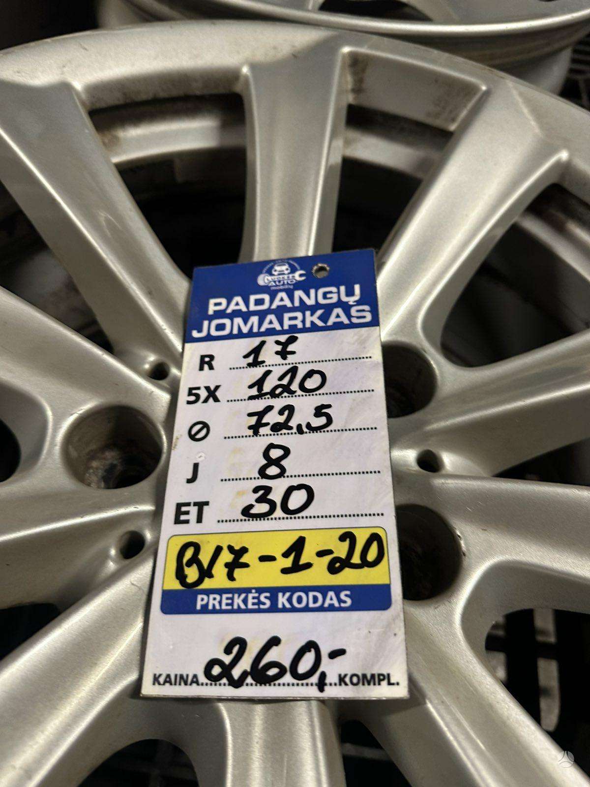 BMW 5x120 PREKĖS KODAS: B17-1-20, lengvojo lydinio, R17 | A31134924