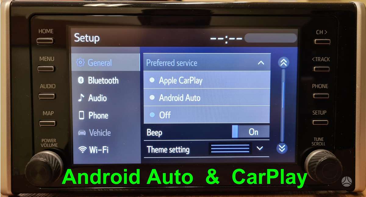 Toyota RAV4 Android auto ir carplay instaliavimas navigacijos radijos d ...