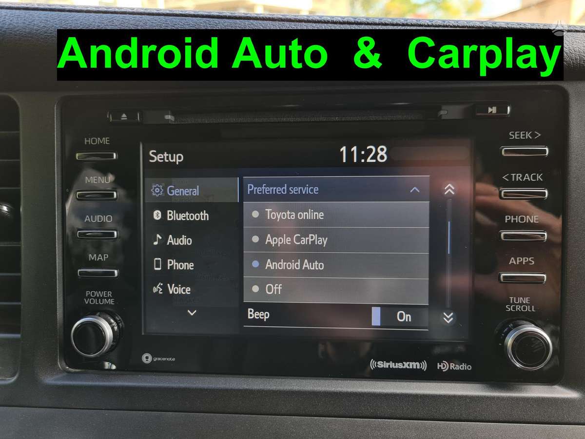 Toyota Sienna Android auto ir carplay instaliavimas navigacijos radijos ...