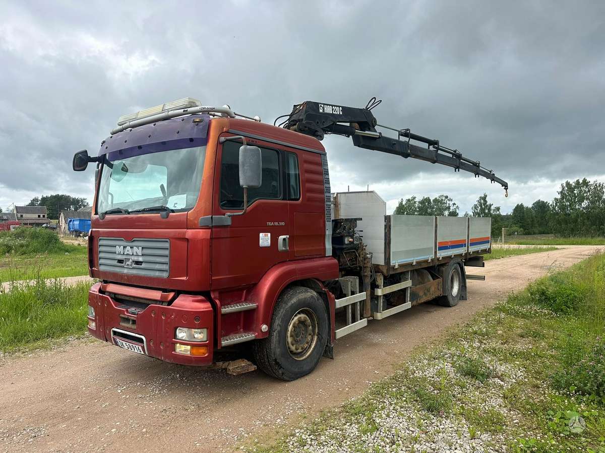 MAN 18.313 HIAB 220, su kranu 2003-07 m., | A31161402