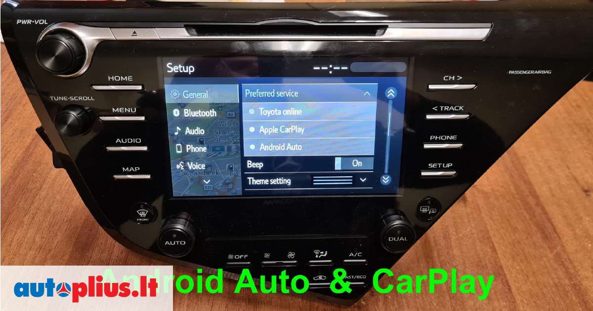 Toyota Camry Android auto ir carplay instaliavimas navigacijos radijos ...