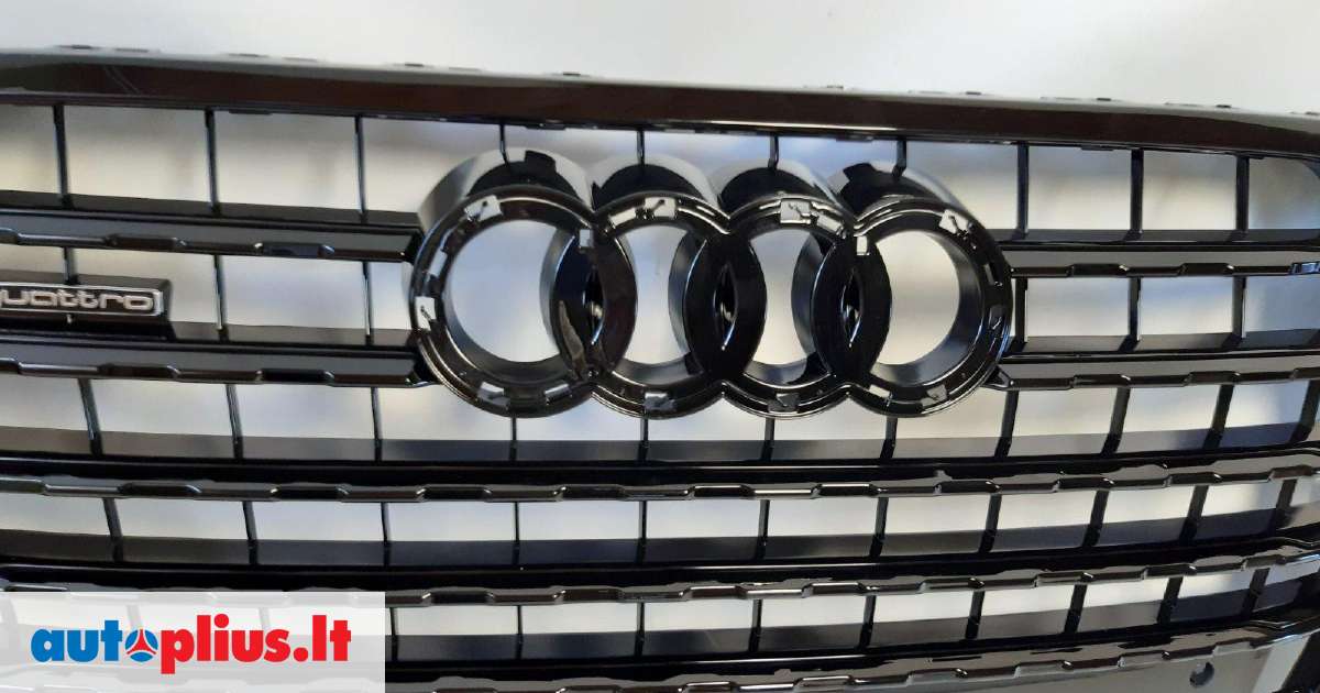 Audi Q7, S-Line Black, dalimis. Audi q7 black grill priekines centrines ...
