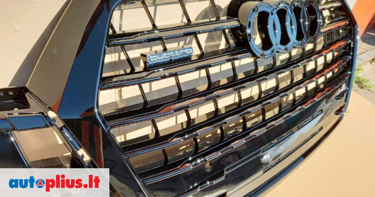 Audi Q7, S-Line Black, dalimis. Audi q7 black grill priekines centrines ...