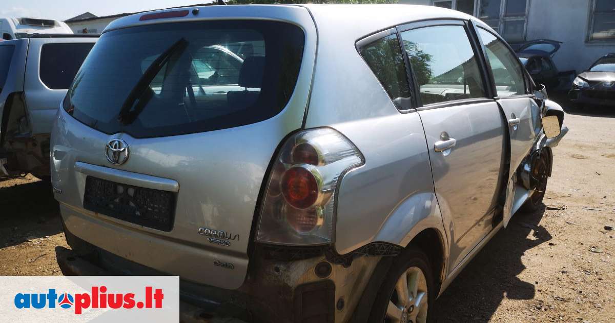 Toyota Corolla Verso dalimis. Automobilis ardomas dalimis запасные части автомобиля 2005-01 m ...
