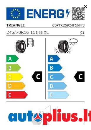 Triangle 259; SIUNTIMAS NEMOKAMAS, vasarinės 245/70 R16 | A25355833