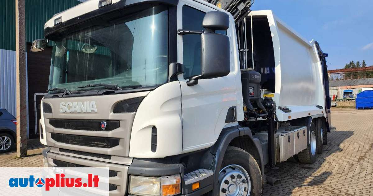 Scania P320 NORBA + HIAB 122 E-3 HIPR, šiukšliavežiai 2013-10 m ...