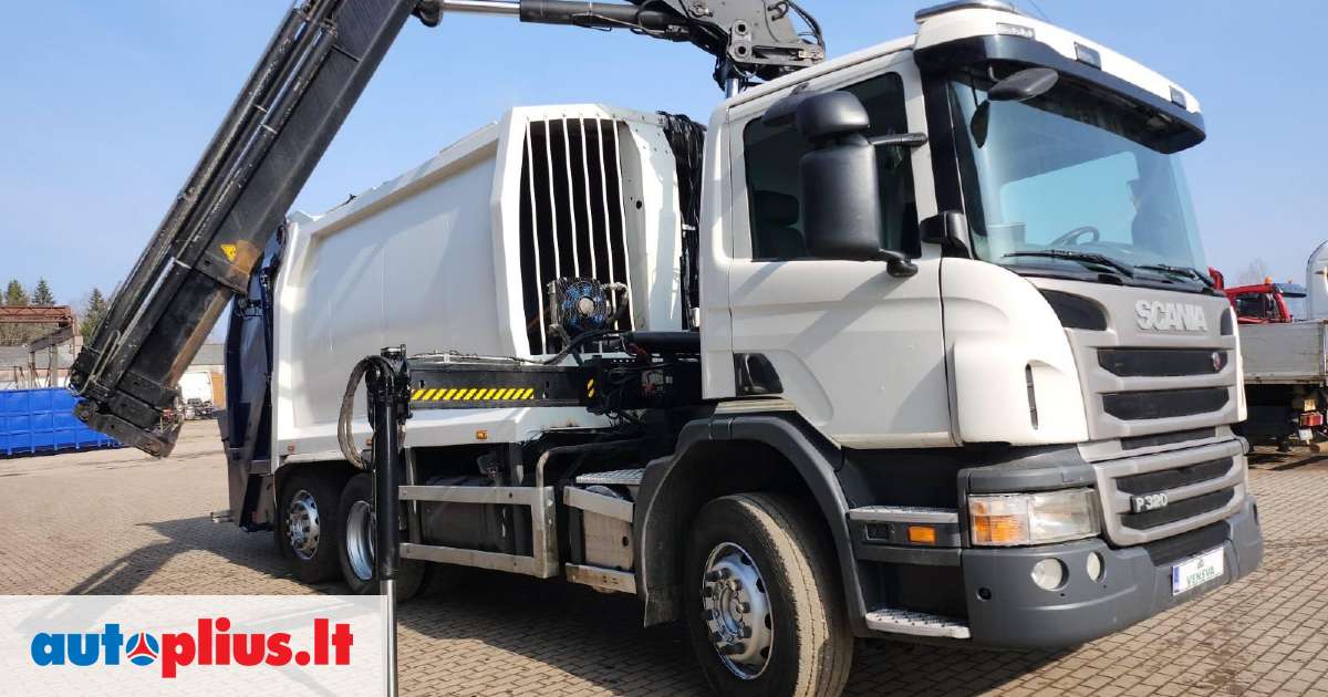 Scania P320 NORBA + HIAB 122 E-3 HIPR, šiukšliavežiai 2013-10 m ...