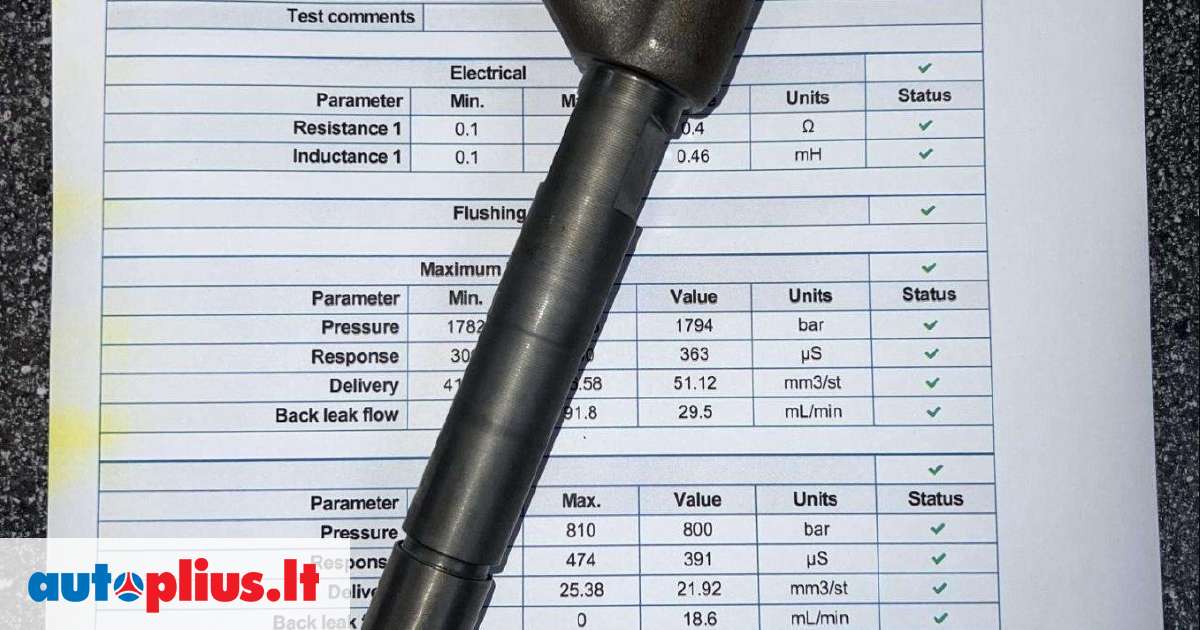 Mercedes-Benz V klasė, 0445110573 0445110574, variklio detalės 2015-07 ...