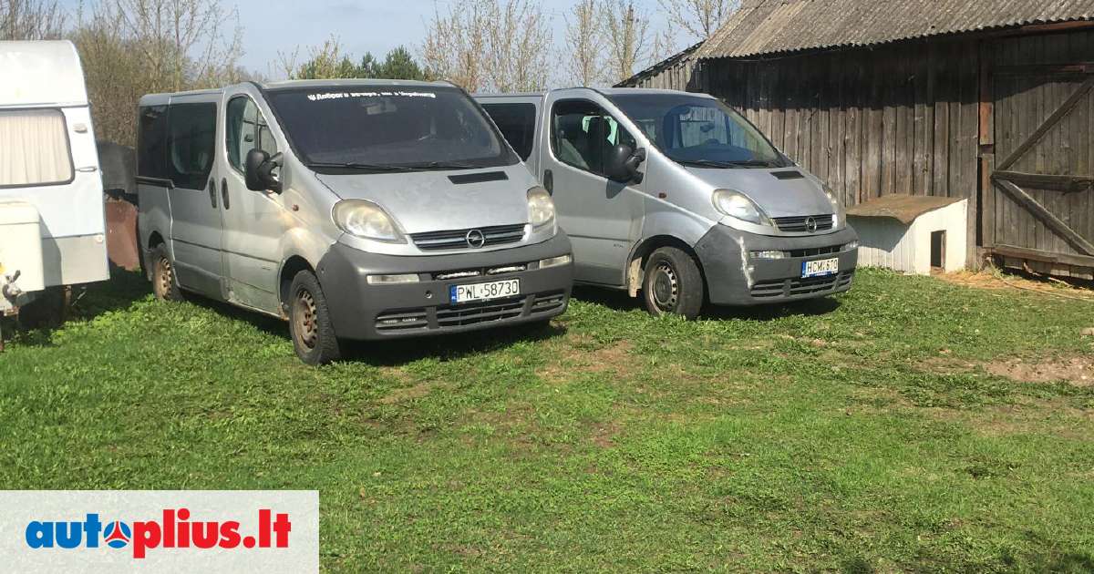 Opel Vivaro dalimis. Visos dalys yra yra visos sedynes desne puse visa ...