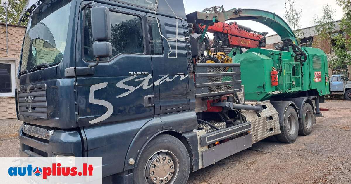 MAN TGA 26.530-2004 m./JENZ HEM561, smulkintuvai / skaldyklės 2012 m ...