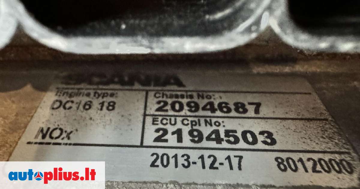 Scania R560 , DC16 18 ECU EMS+COO7, sunkvežimiai 2013 m., | A26837131