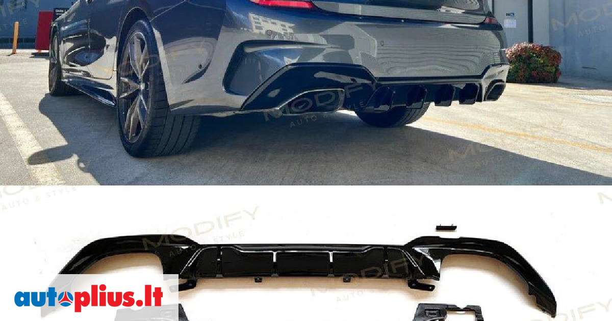 BMW 3 serija G20 g21 galinis difuzorius m340i competition stiliaus galinio 2019 m., | A27376193
