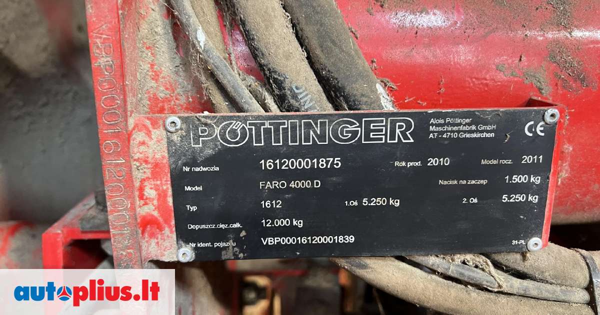 Pottinger Faro 4000 silaso rinktuvas, feed mixer / dispenser 2011 m ...