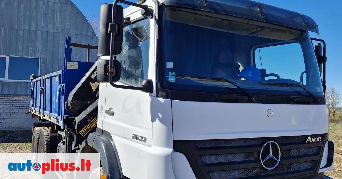 Mercedes-Benz Axor 2633, dumpers with crane 2006-12 m., | A28036702