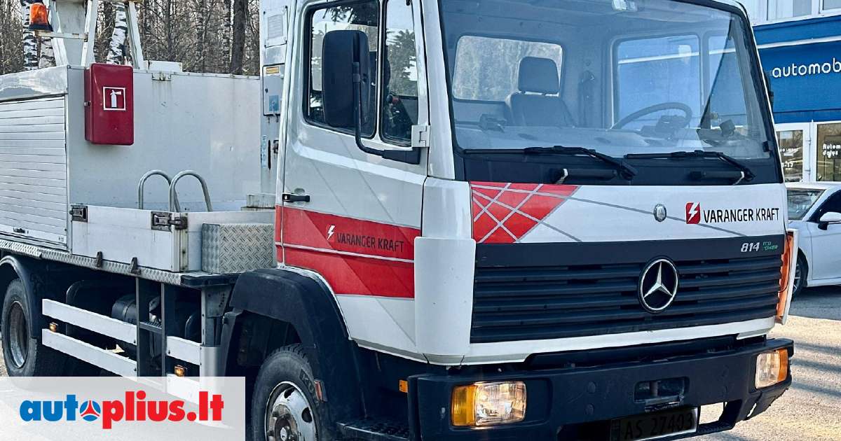 Mercedes-Benz 814 LIFT, su kranu 1998-04 m., | A28159198