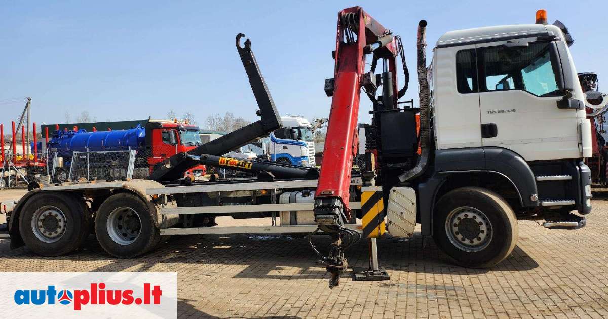 MAN TGS 26.320 6x2-4 + Hyvalift + HMF 1643-Z2, dumpers with crane 2012 ...
