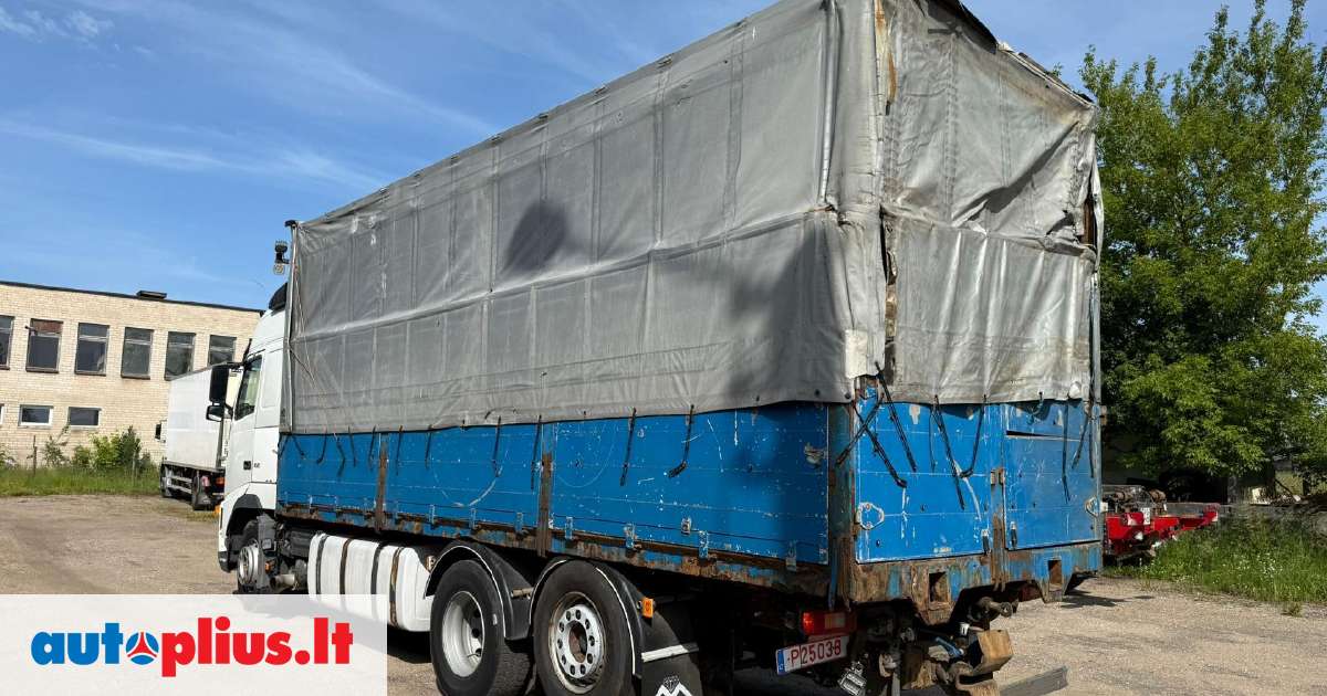 Volvo FH12, 460, 6×2, dropside trucks with tarpaulin 2004-09 m ...