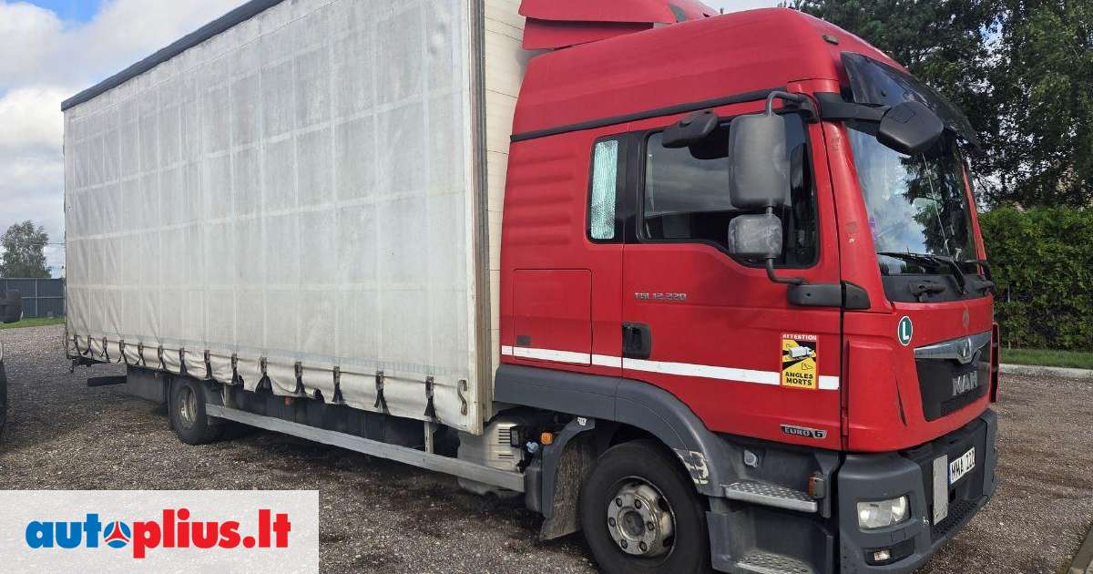 MAN TGL 12.220, пологовые / тентовые 2016-04 m., | A28820227