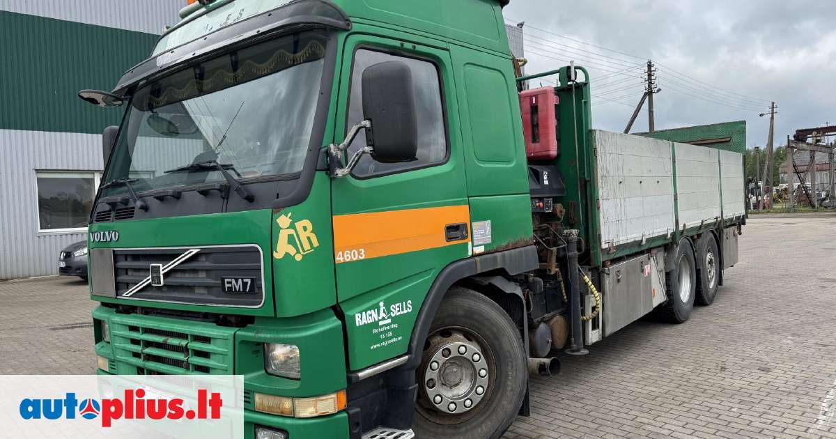 Volvo FM + HIAB 135-4 With remote control, с краном 2001-06 m., | A28959935