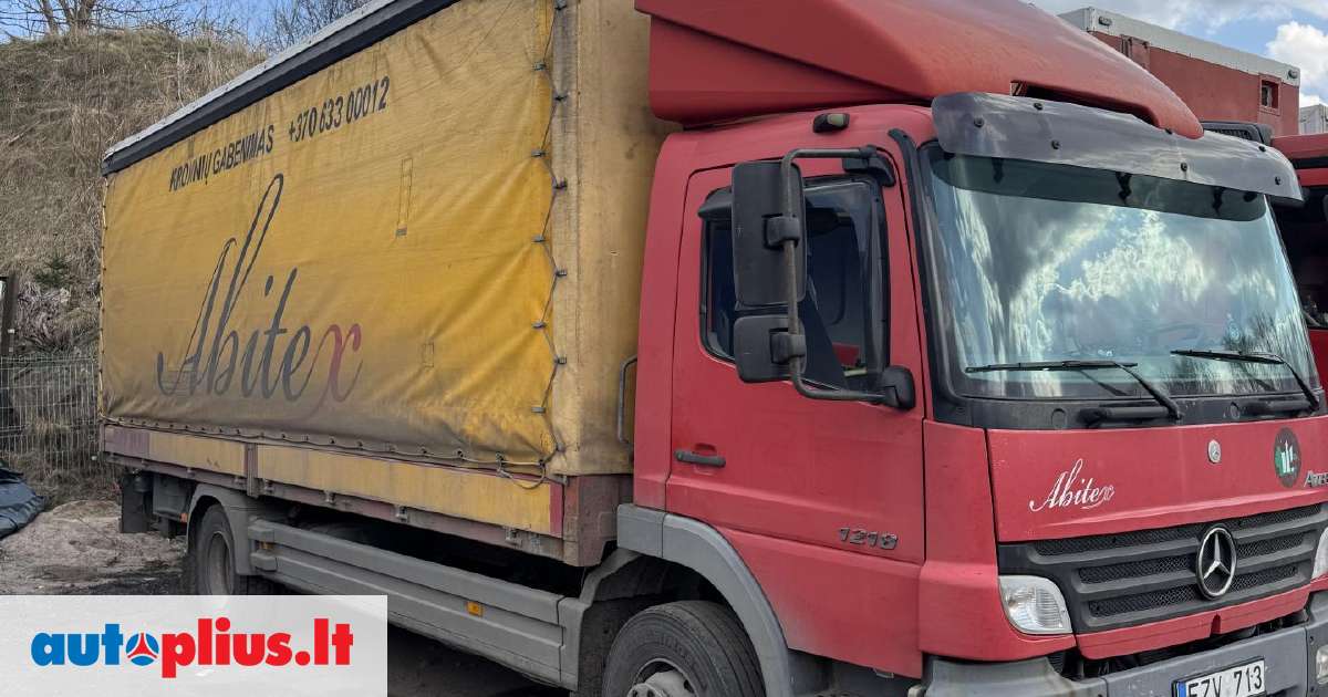 Mercedes-Benz Atego 1218, dropside trucks with tarpaulin 2006-12 m ...