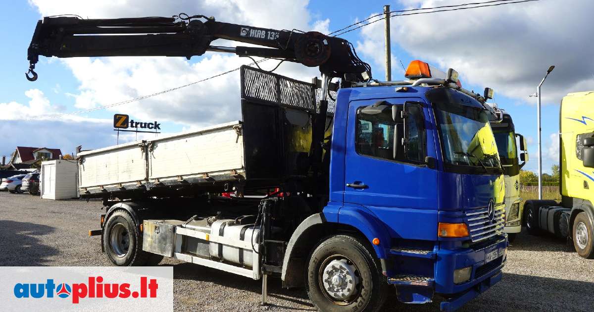 Mercedes-Benz Atego 1828 +HIAB 135, savivarčiai su kranu 2001-08 m ...