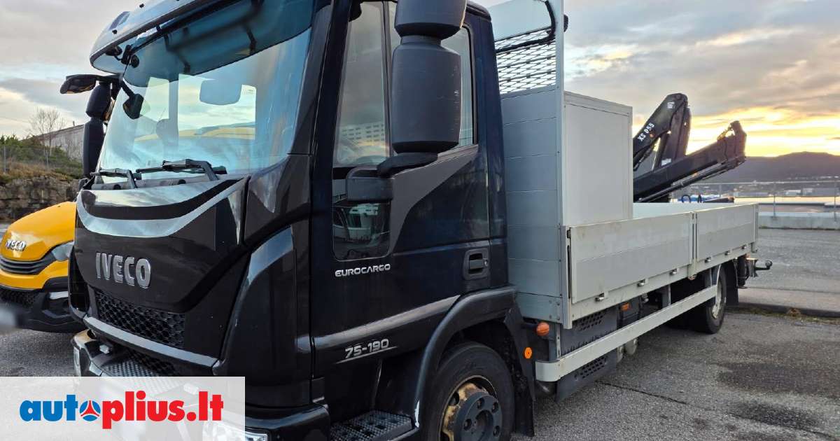 Iveco EuroCargo 75-190 *HIAB XS 055 *TIK 195tkm *EURO 6, su kranu 2017 ...