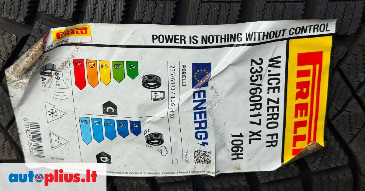 Pirelli WINTER ICE ZERO FR XL, žieminės 235/60 R17 | A31141400