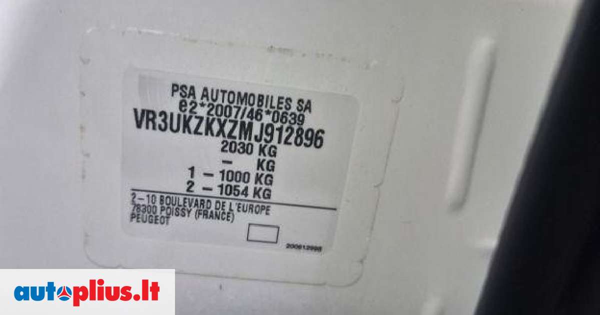 Peugeot 2008 2021-06 m., | A31184206